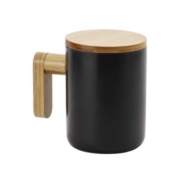 Ceramic Mugs with Bamboo Handle and Lid - Sky Star Trading
